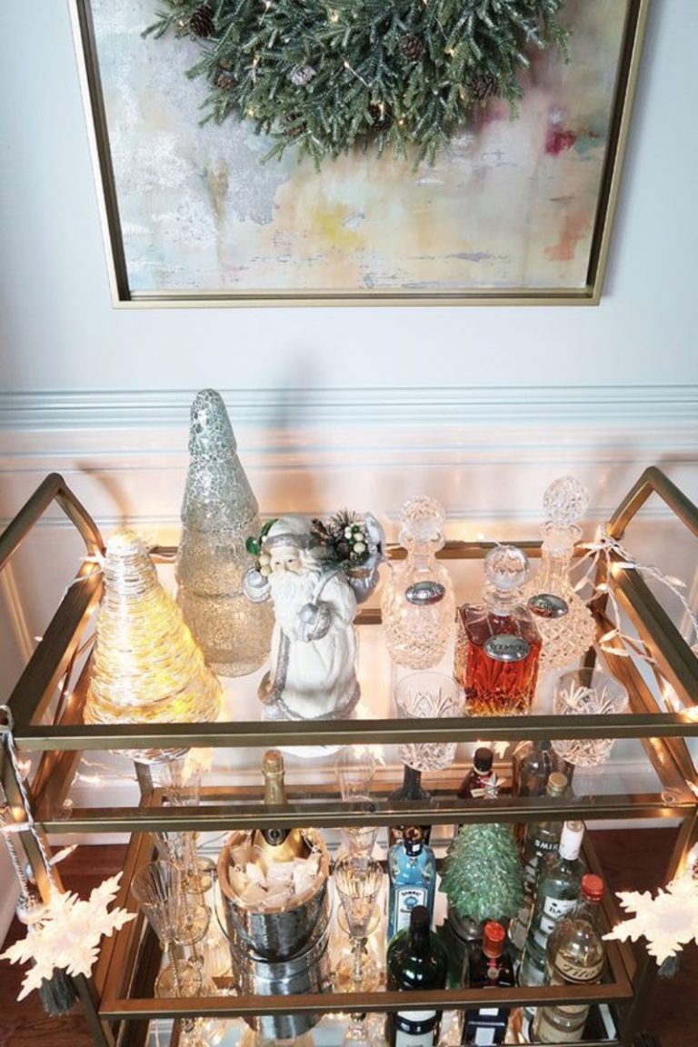 Learn How To Turn Your Home Bar Cart Into A Christmas Party Special ...